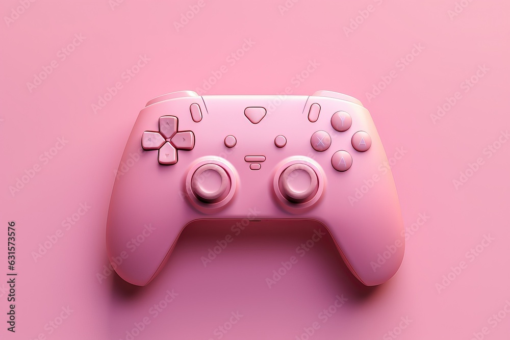 Gaming controller on pink background, feminine girly controller for ...