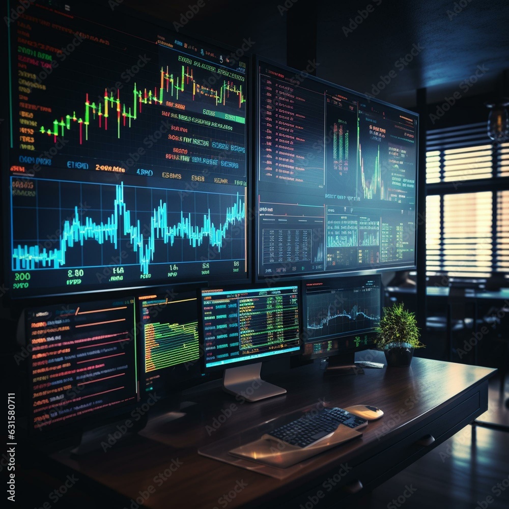 data visualization touch screen workspace forex stats stcks information ...