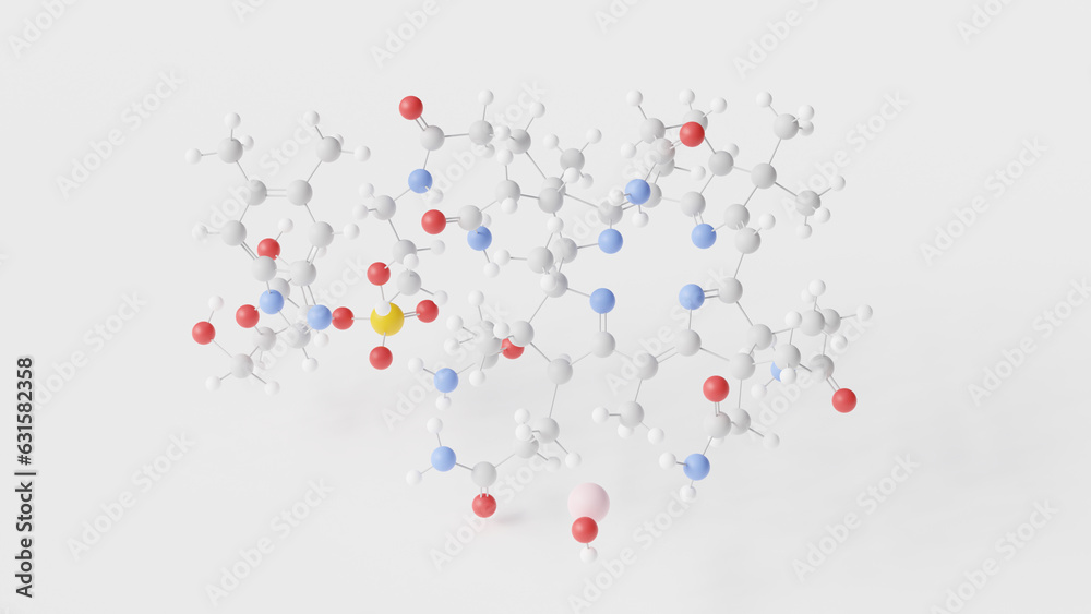 hydroxocobalamin molecule 3d, molecular structure, ball and stick model ...