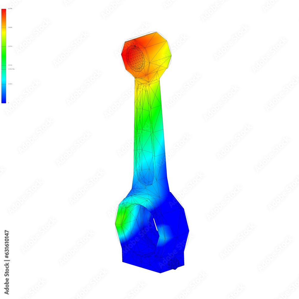 Finite Element Method Fem Analysis Connecting Rod Crank For Friction And Forces In