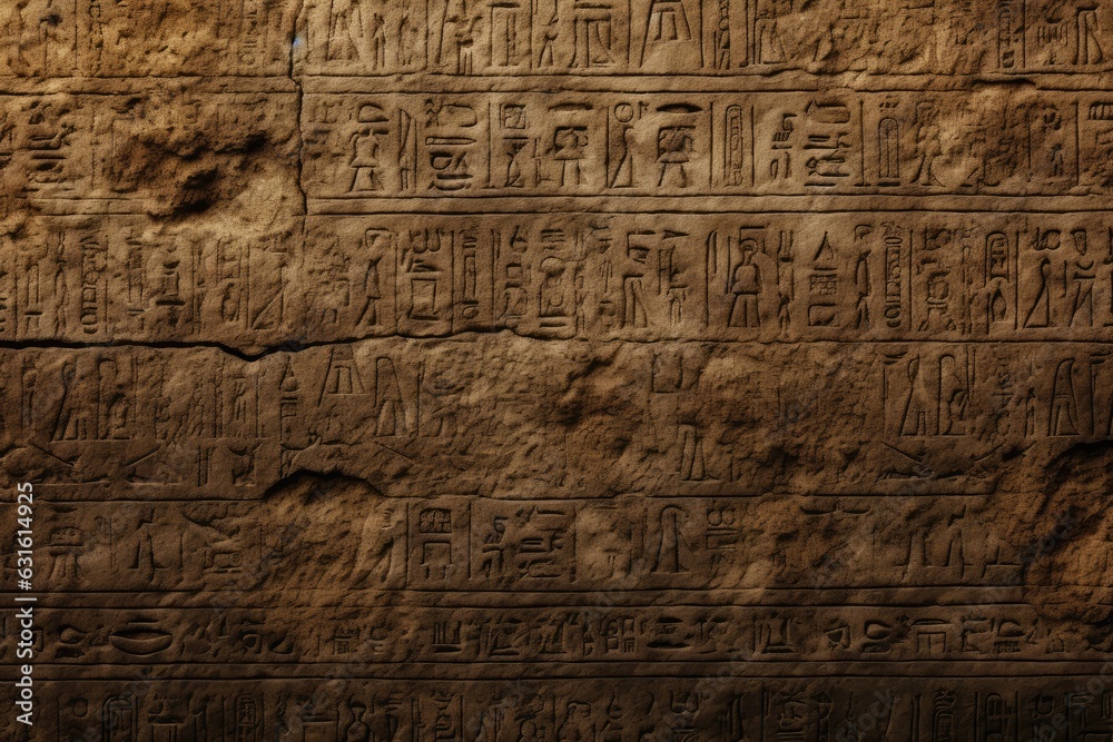 Enigmatic hieroglyphic stele texture background, mysterious and ...