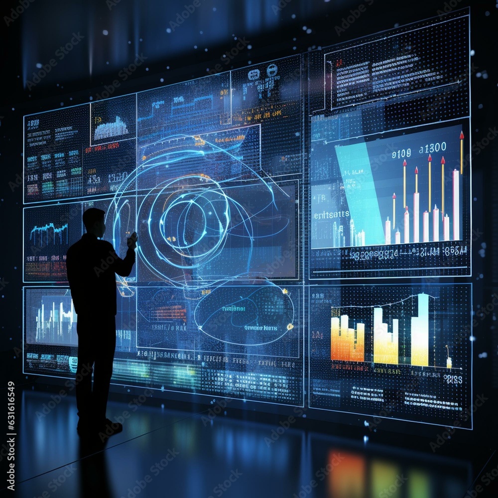 Data science and big data technology. Big data analytics visualizing ...