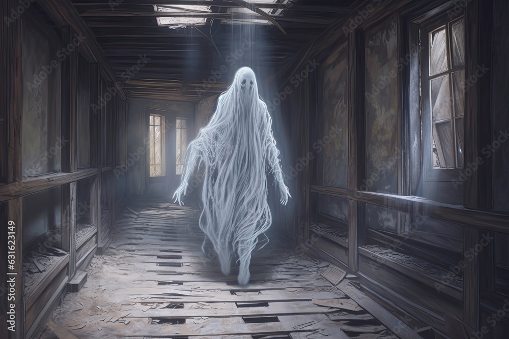 Ethereal Ghostly Figure: Haunting and Mystical Drawings of a Drifting ...