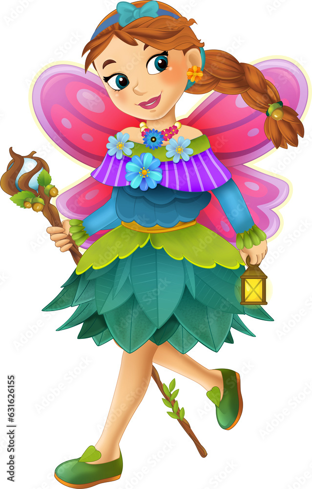 cartoon fairy tale character ef princess isolated illustration for ...