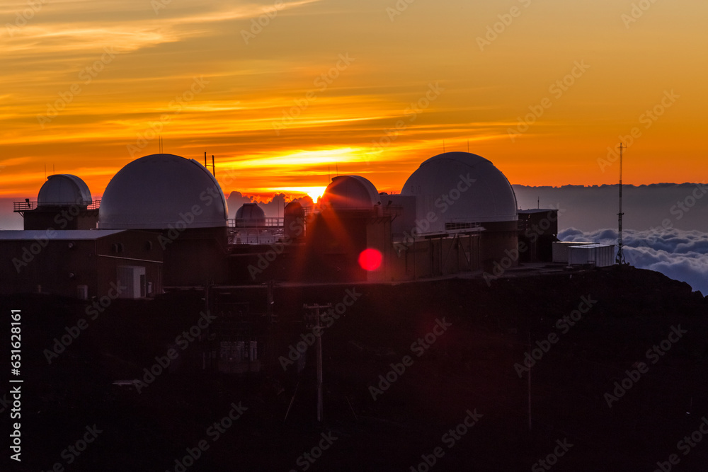 Telescopes on top of the mountains of Maui in Hawaii Daniel K. Inouye ...