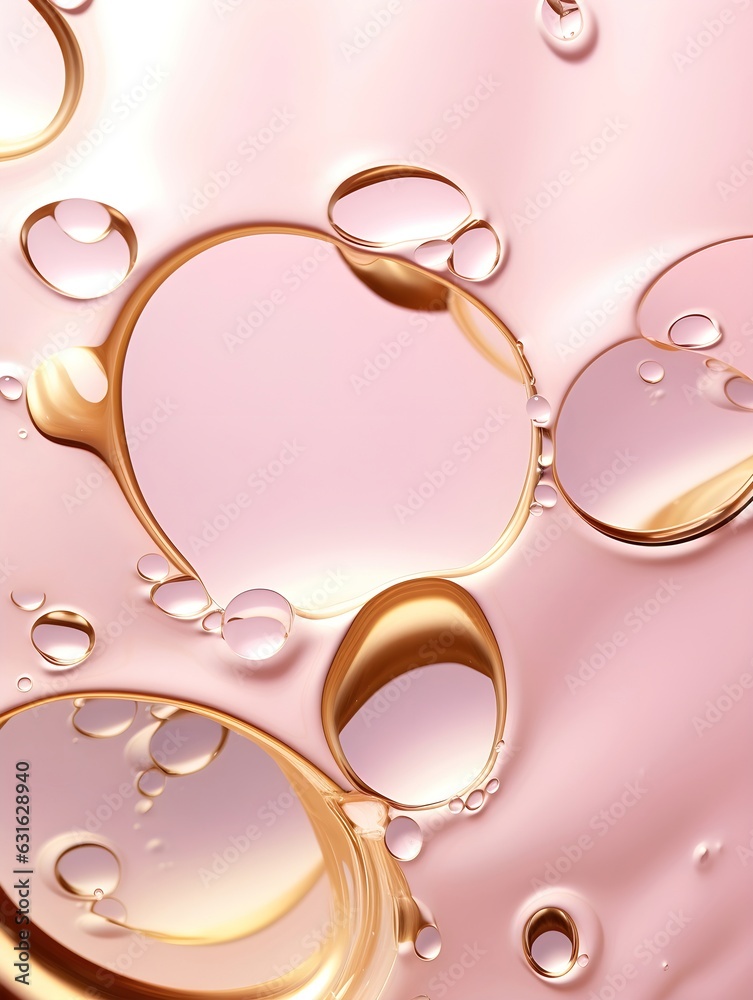 pink beauty collagen skin serum and vitamin illustration, generative ai ...