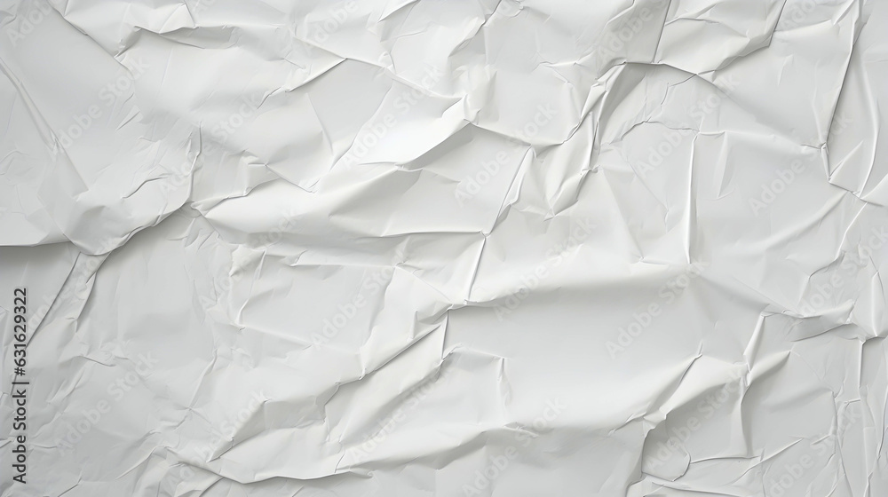 Glued paper wrinkled effect, vector realistic background. Badly wet ...