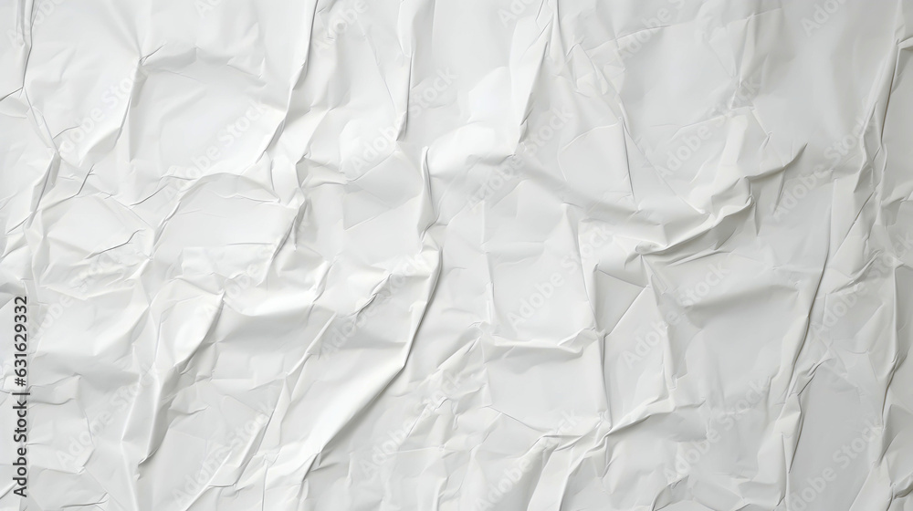 Glued paper wrinkled effect, vector realistic background. Badly wet ...