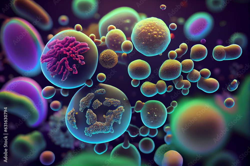Moraxella catarrhalis bacteria, 3D illustration. Gram-negative aerobic ...