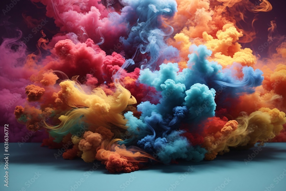 Colorful Smoke Bomb Wallpaper, Rainbow Colorful Smoke Bomb Background ...