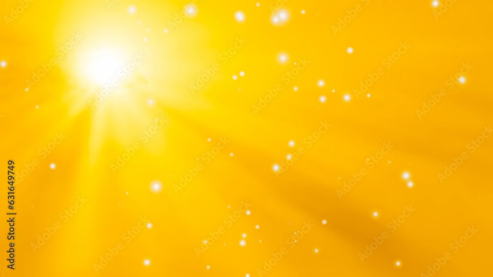 The Sun Shines With Lots Of God Ray And Blurry Bokeh Golden Yellow