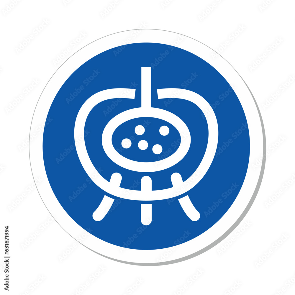 ISO Mandatory Circle Sign: Endocrine Gland Symbol Stock Vector | Adobe ...