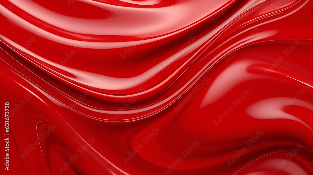 Red glossy liquid surface texture for background. Smooth red liquid ...