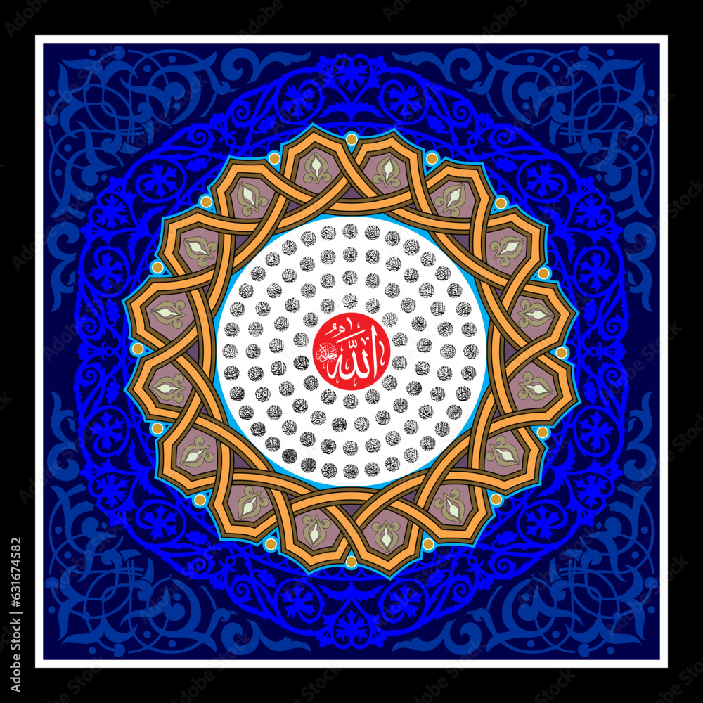 99 names of Allah "Asma-UL-Husna.اسما اللہ الحسنی", it's the English ...