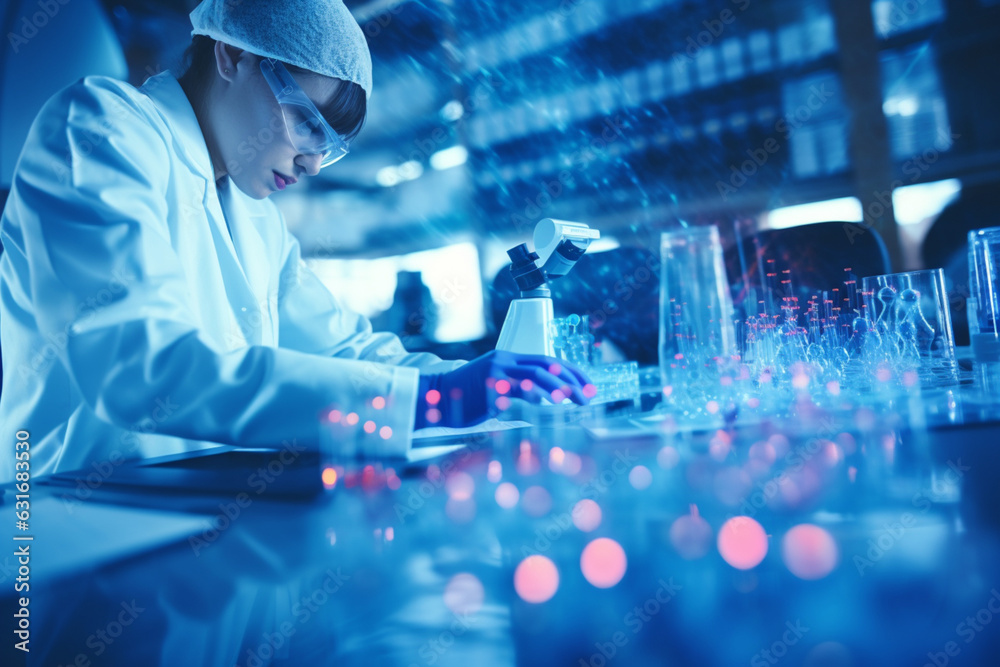 Scientists are experimenting Genetic research and Biotech science Human ...