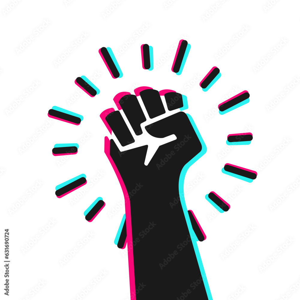 Hand symbol for black lives matter protest stop violence on black ...
