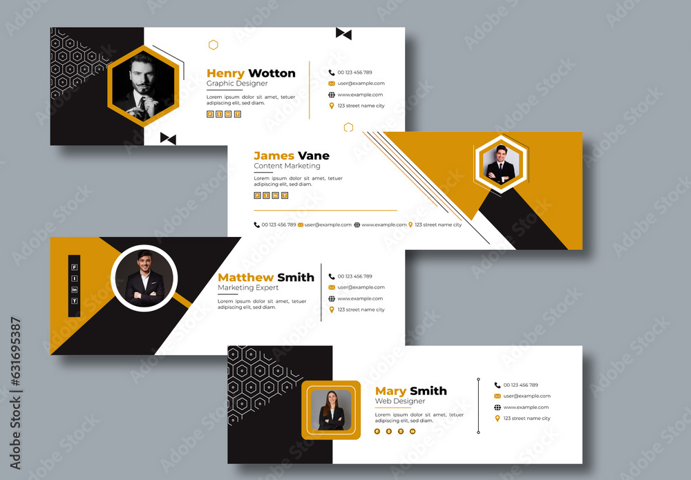 Email Signature Stock Template | Adobe Stock