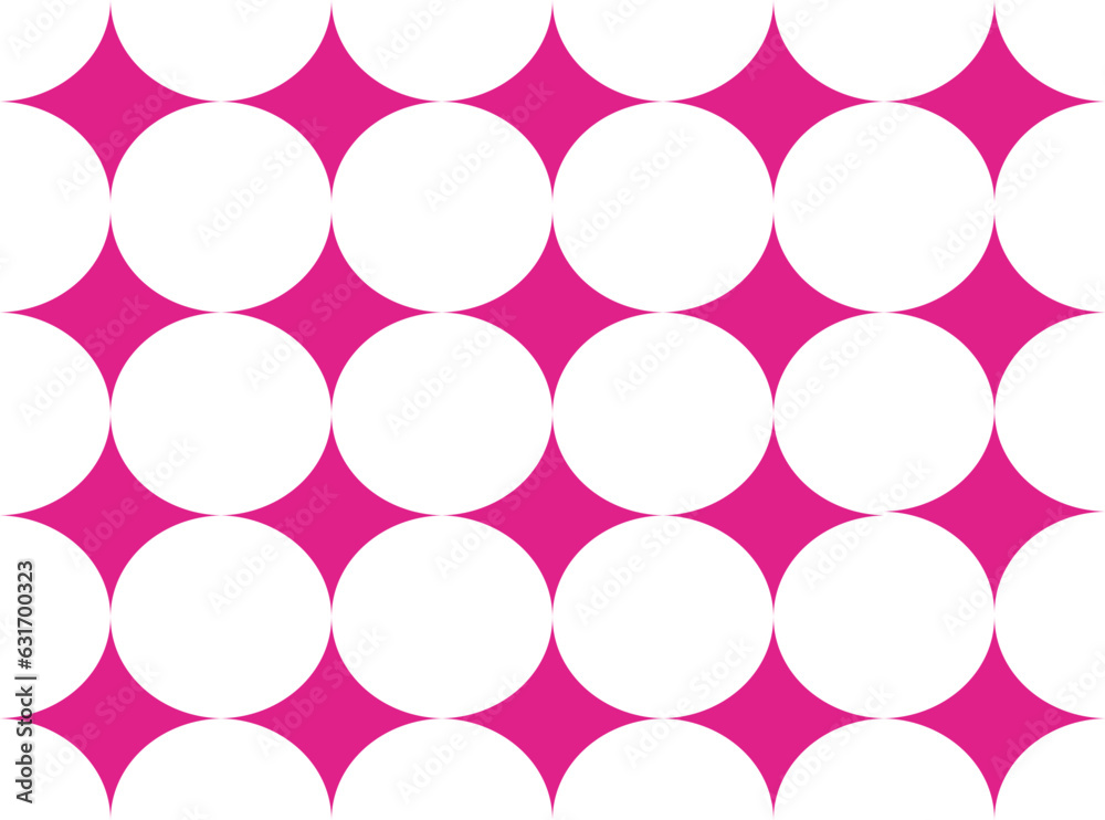 patron con circunferencias de color blanco con fondo rosa barbie ...