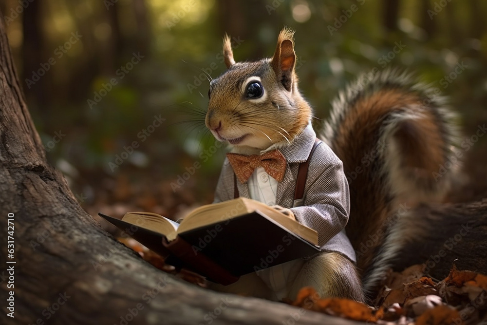 Discover the adorable sight of a cute, wise and smart squirrel ...