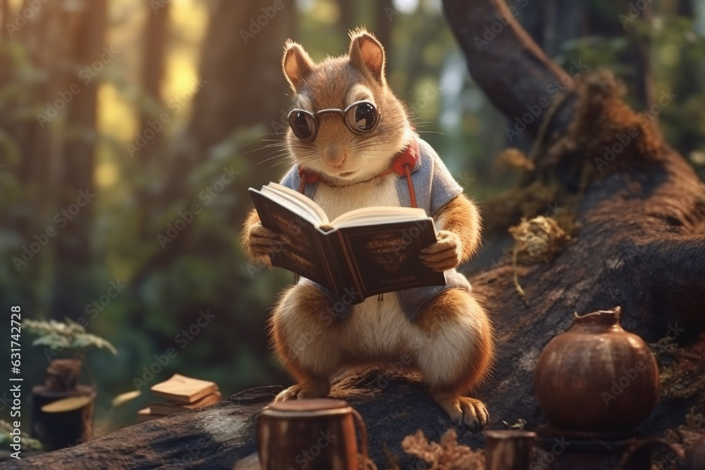 Discover the adorable sight of a cute, wise and smart squirrel ...
