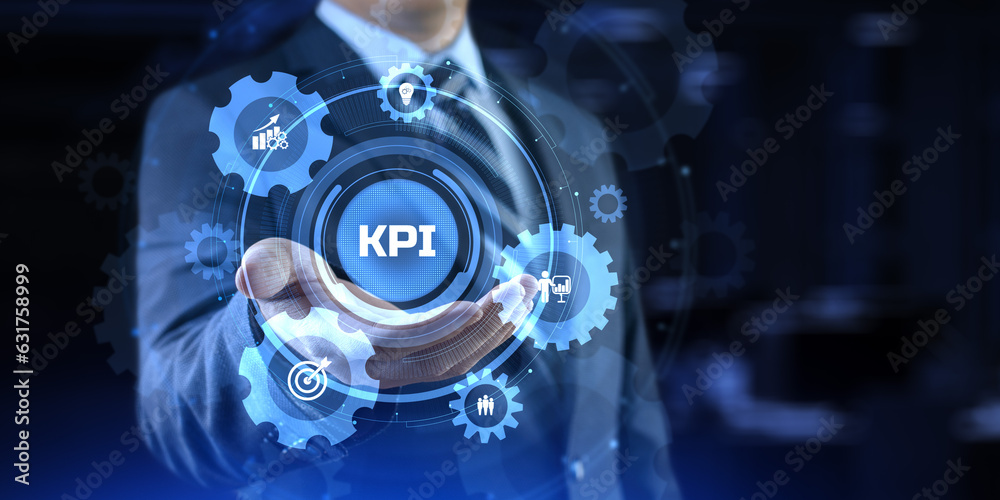 KPI Key performance indicator business and technology concept on screen ...