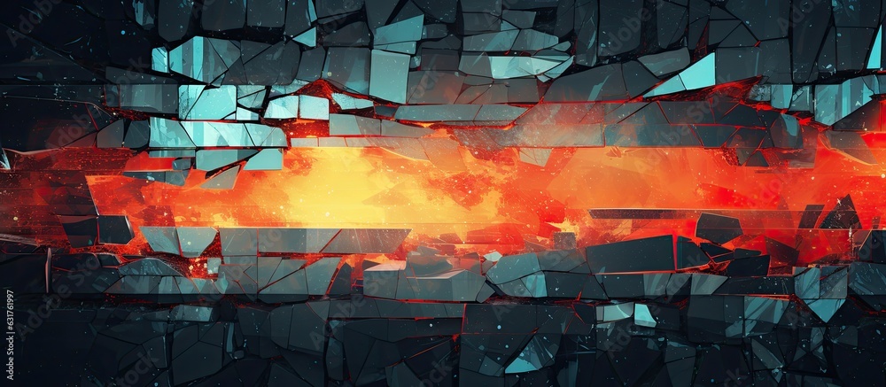 description is: Glitch overlay, screen damage, texture with dust and ...