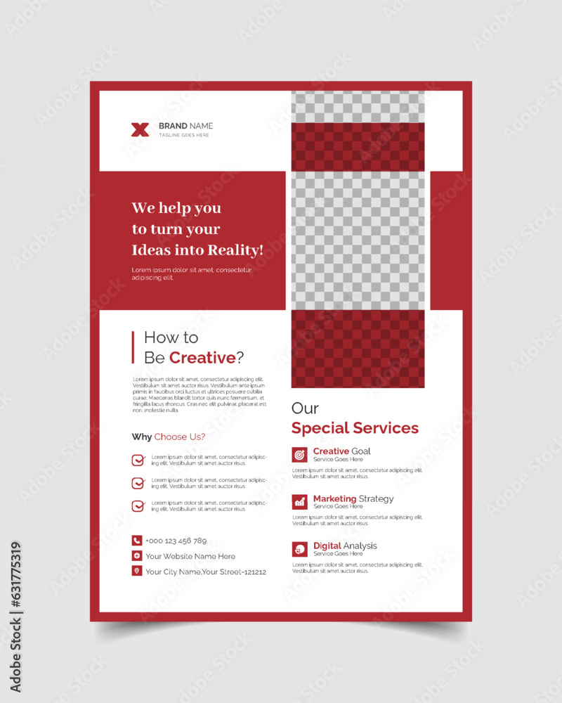 A4 corporate business poster flyer pamphlet brochure cover design ...