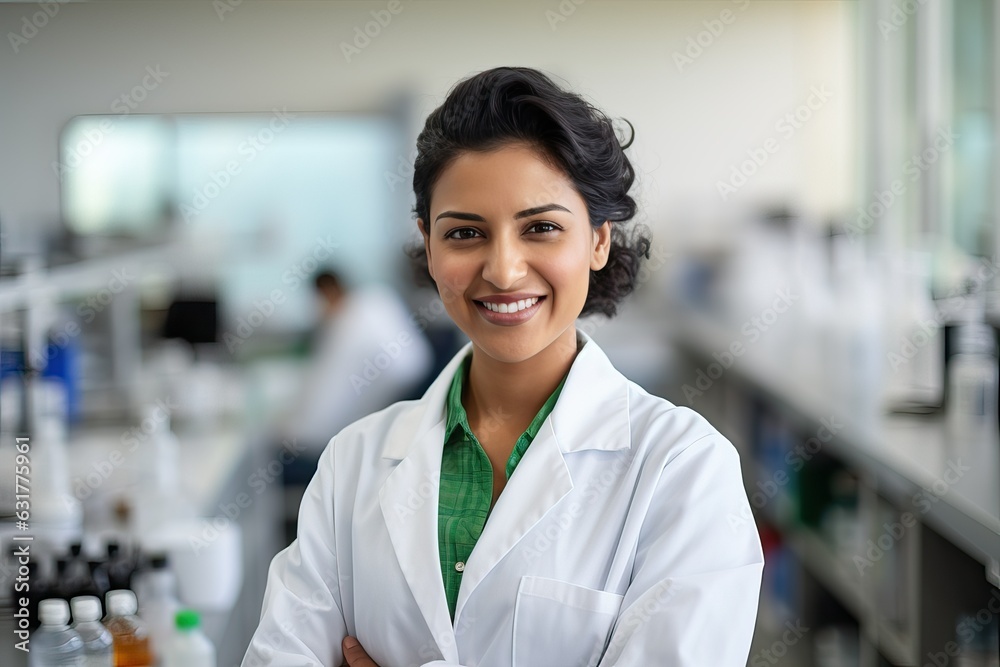 Indian Female Biotechnologist smiling at the camera, Women in STEM ...