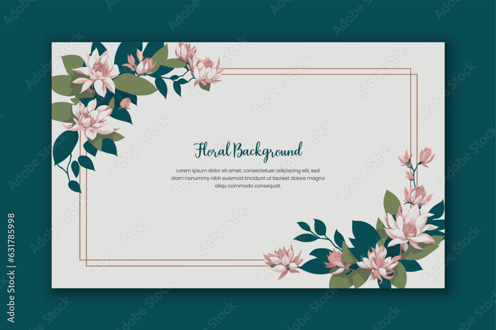 Watercolor Floral Border Design With a Beautiful hand drawn Floral ...