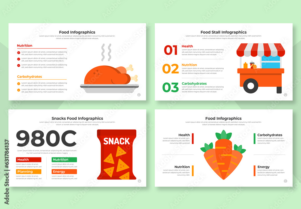 Food Stall Infographics Stock Template | Adobe Stock