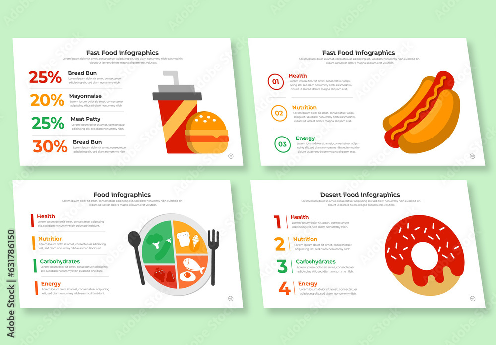 Food and Restaurant Infographic Templates Stock Template | Adobe Stock