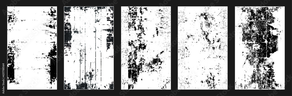 Dust and scratches Set of White Grainy Texture Isolated On Black ...