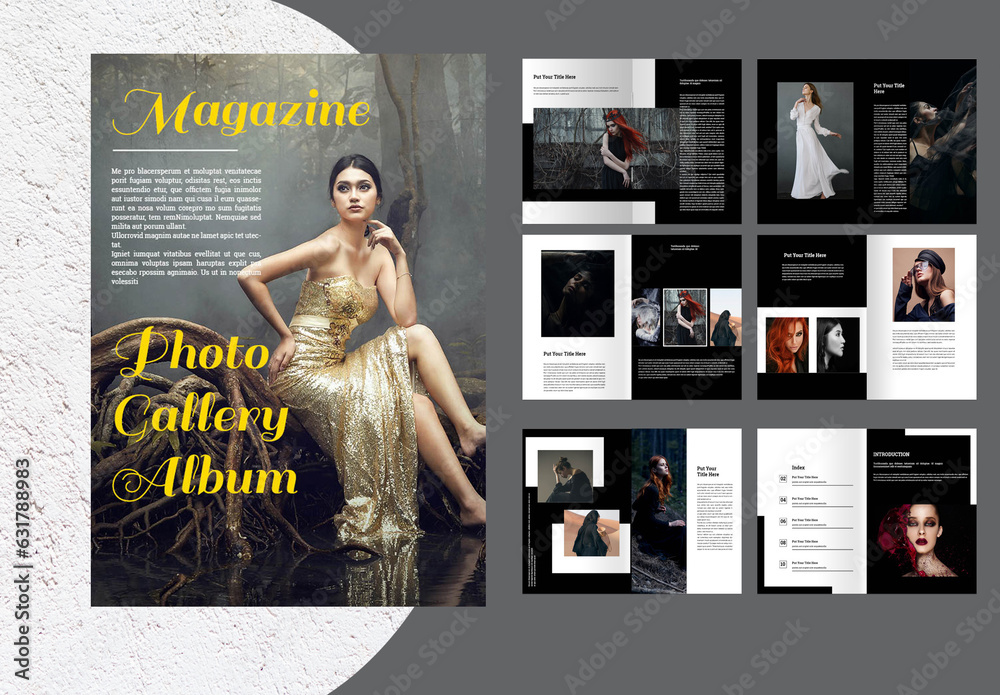 Photo Gallery Album Magazine Template Stock Template | Adobe Stock