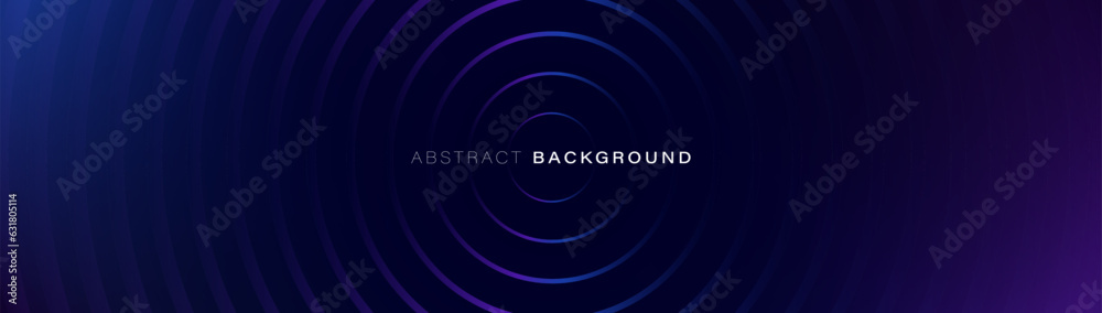 Abstract blue and purple lines digital dynamic water drop wave on dark ...