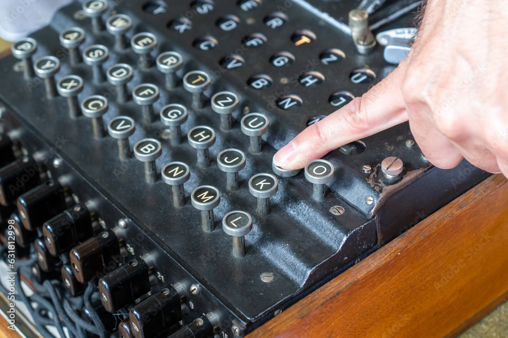 Enigma, the German cipher machine created for sending messages during ...