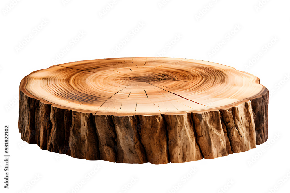 wooden log display isolated on transparent background ,wood product ...
