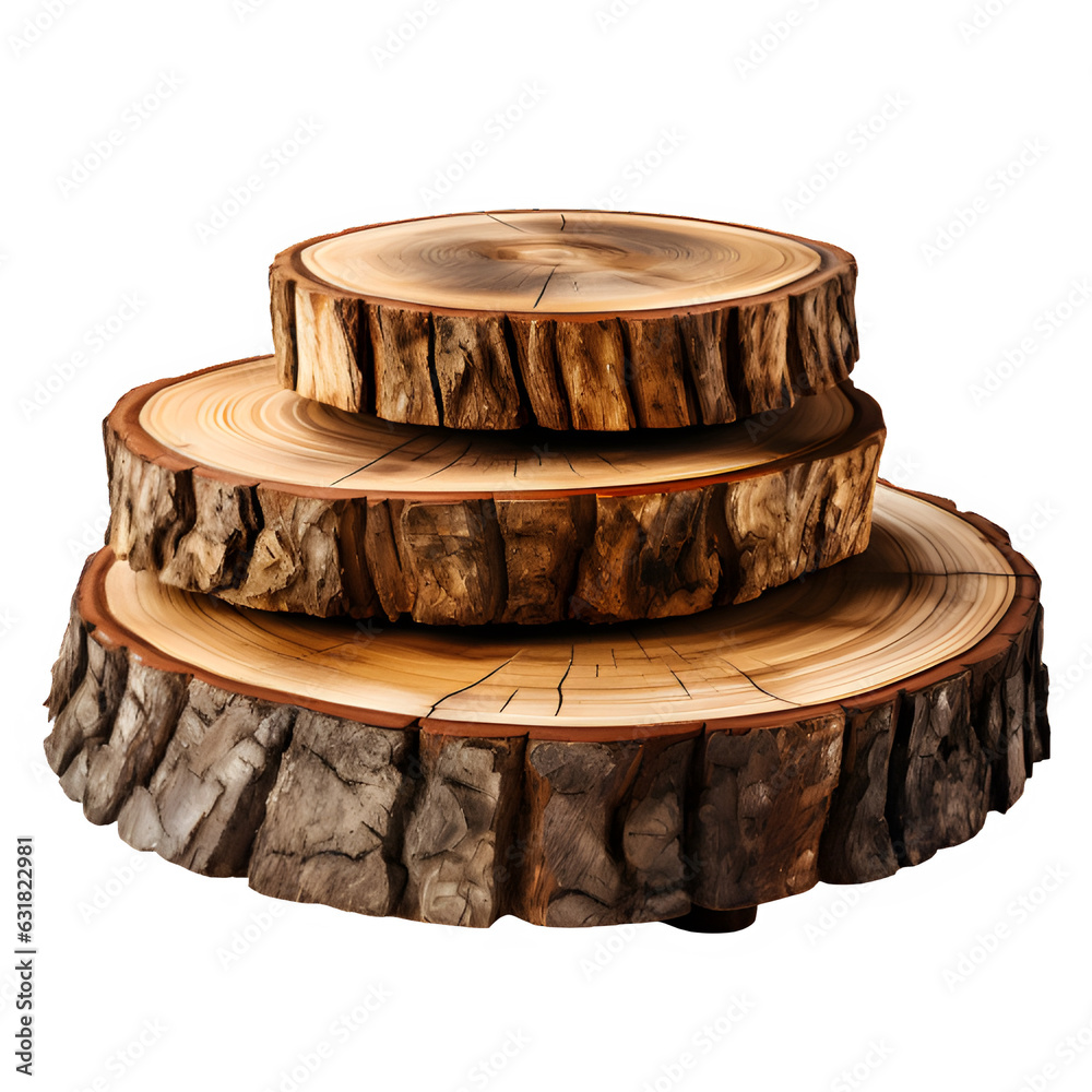 wooden log display isolated on transparent background ,wood product ...
