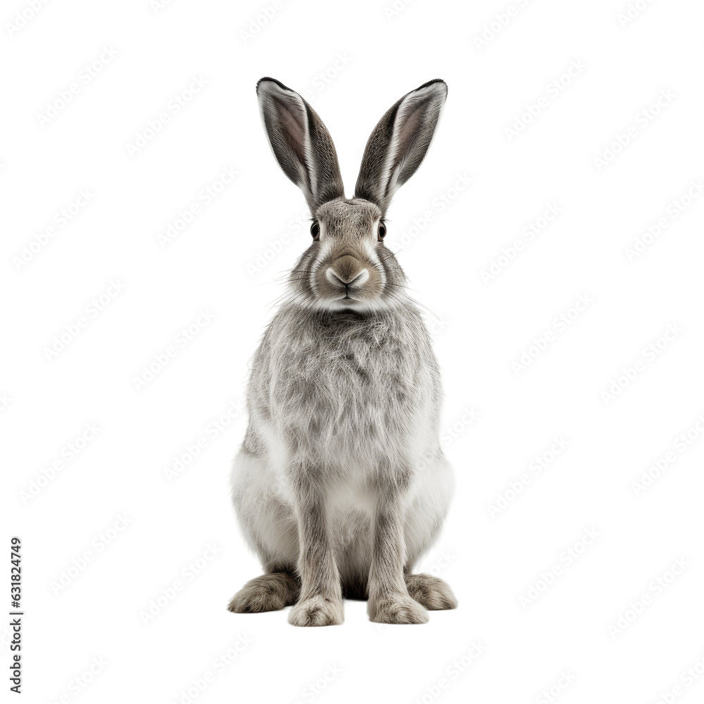 Flemish giant rabbit posing against a transparent backround. Stock ...