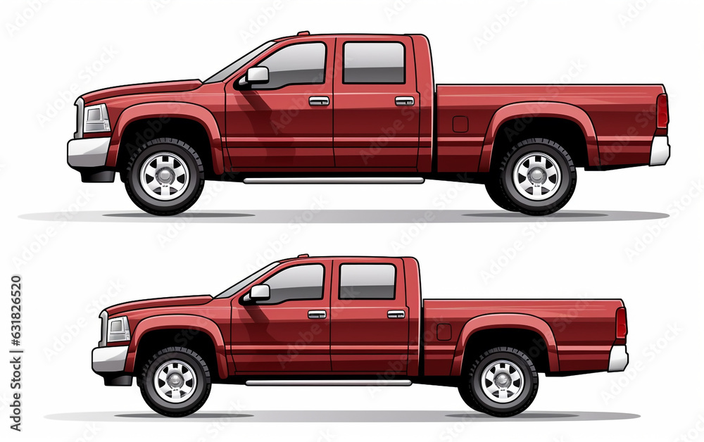 Ilustracja Stock: In this design, the Pickup truck's vector car ...