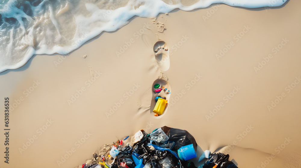 plastic waste, human footprint, people poluting the earth, plastic ...