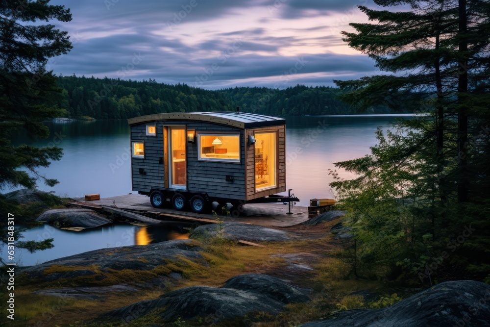 Mobile House in camping destinations, sense of adventure and freedom ...