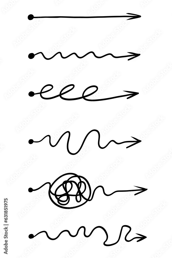 Arrow set. Chaos simplifying path, problem solving and business ...