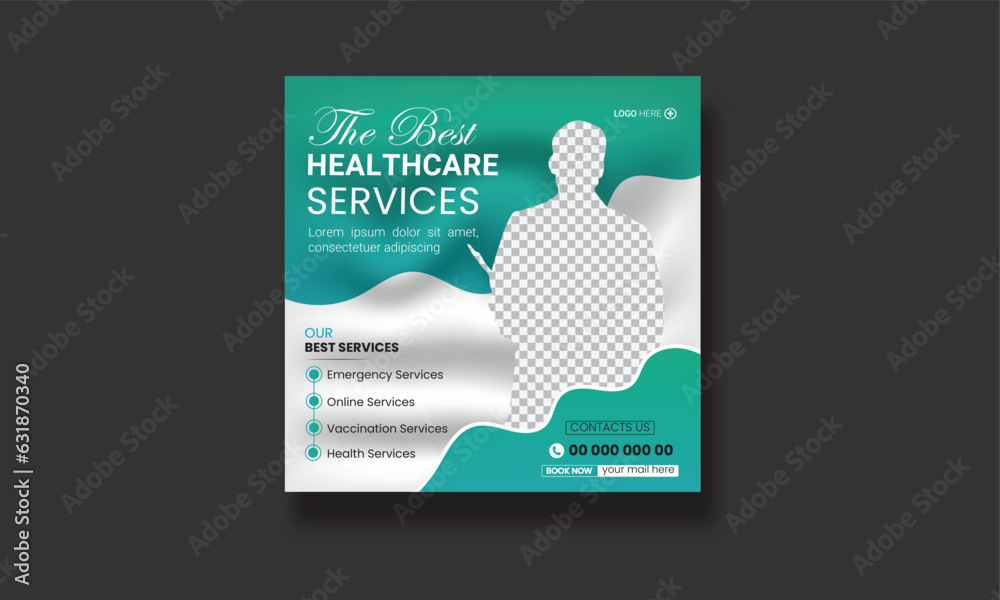 corporate medical social media banner design for healthcare hospital ...