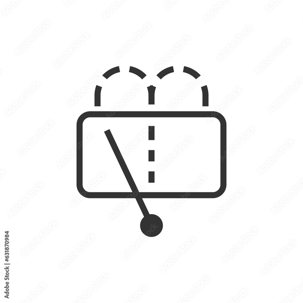 Rear window washer and wiper icon. Windshield washer symbol modern ...