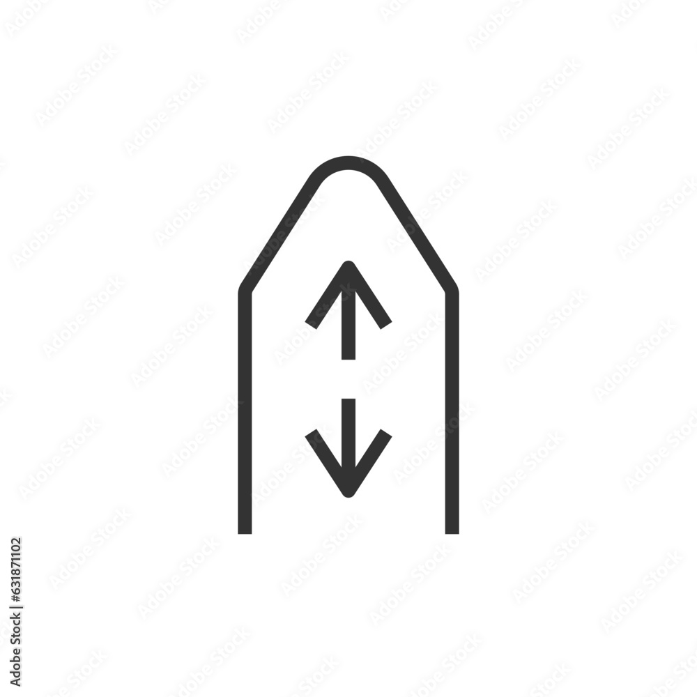 Adjustment of cloth rest icon. Graphical symbols modern, simple, vector ...
