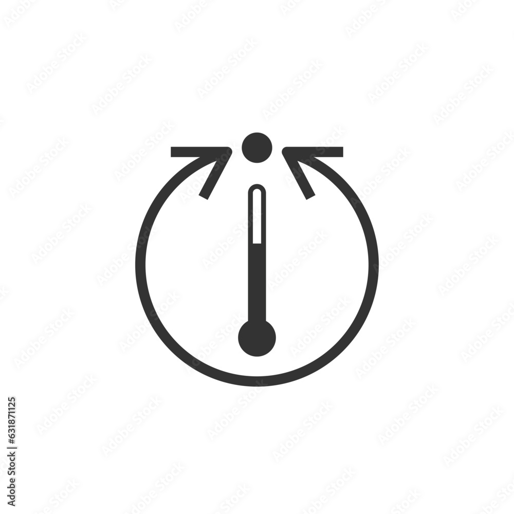 Temperature control icon. Graphical symbols modern, simple, vector ...