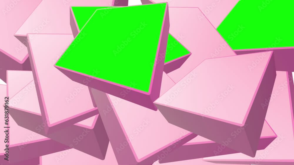 pink and white origami paper. Abstract motion graphics and animated ...