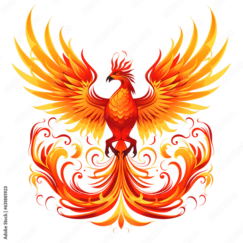 Cartoon clipart of Phoenix, transparent background Stock Illustration ...