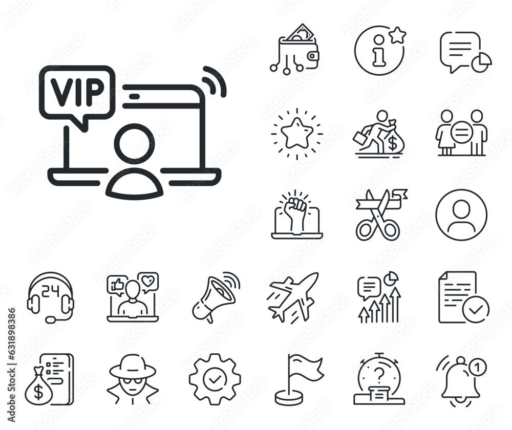 Very important person access sign. Salaryman, gender equality and alert ...