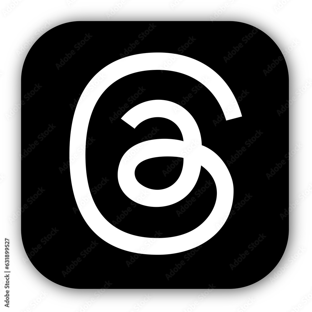 Threads app logo on transparent background. Threads the new application ...